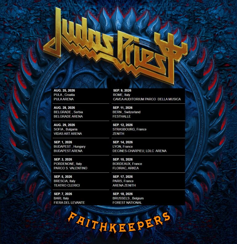 JUDAS PRIEST annonce une tournée européenne. Passages en France prévus ...